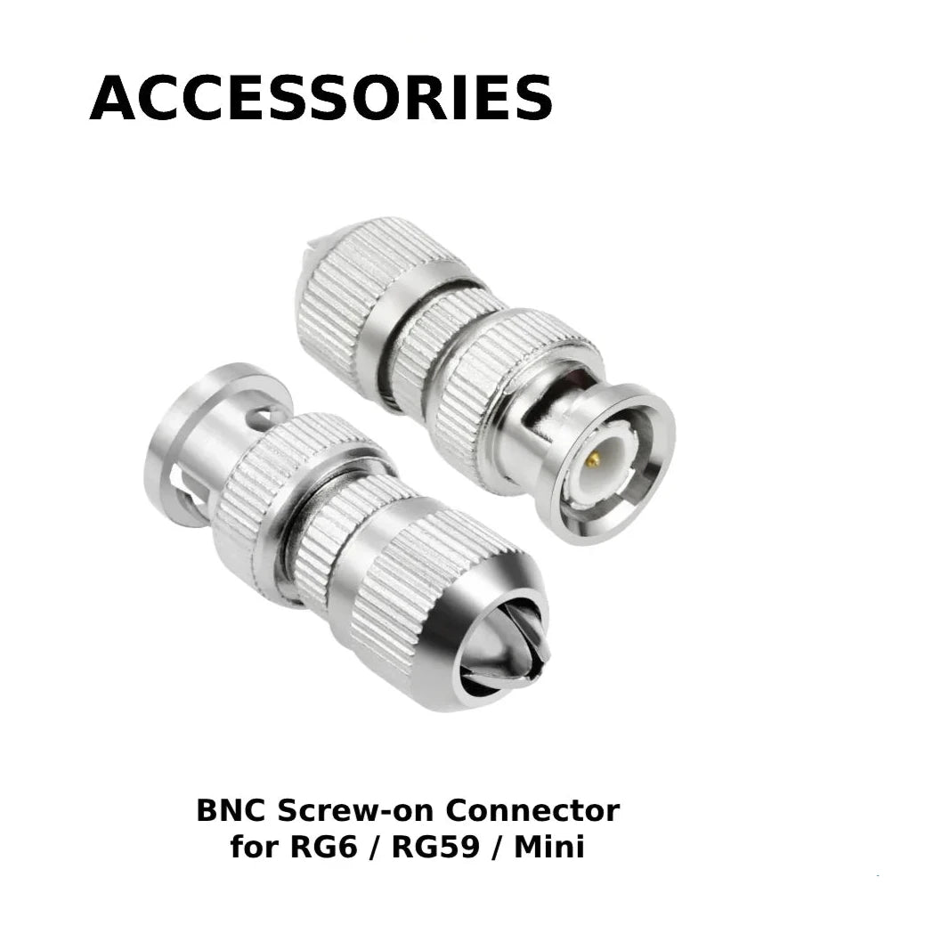 BNC Connector 4 Pieces BNC Screw-on Male Crimp (For RG6 / RG59 / Mini ...
